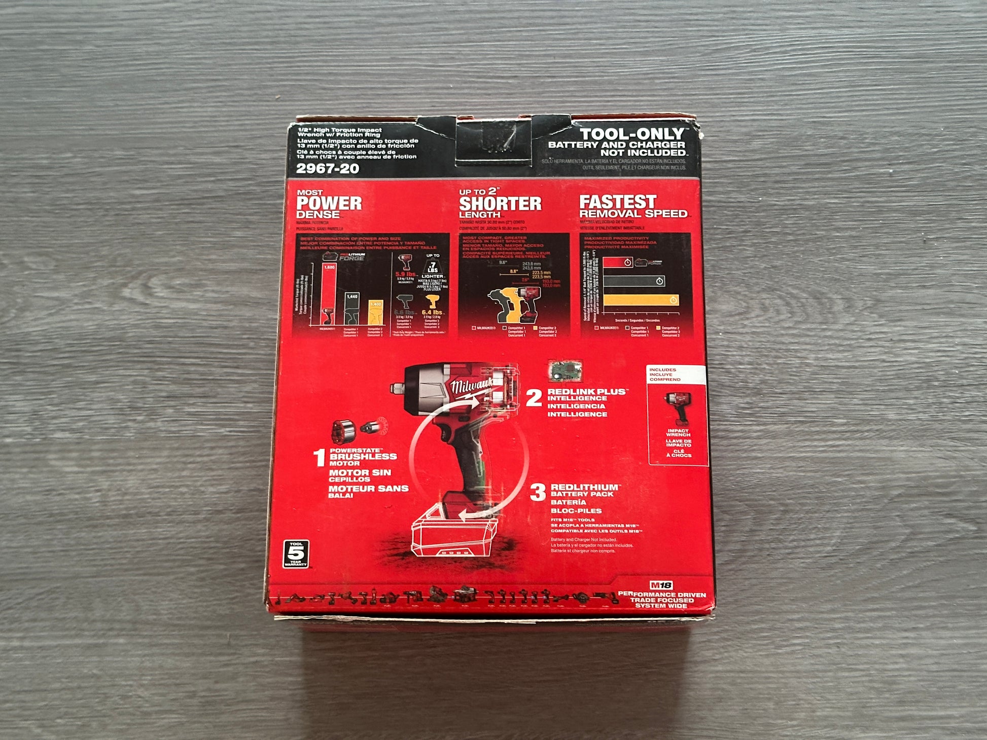 Milwaukee M18 FUEL 1/2 in. Impact Wrench with Friction Ring (2967-20 ...